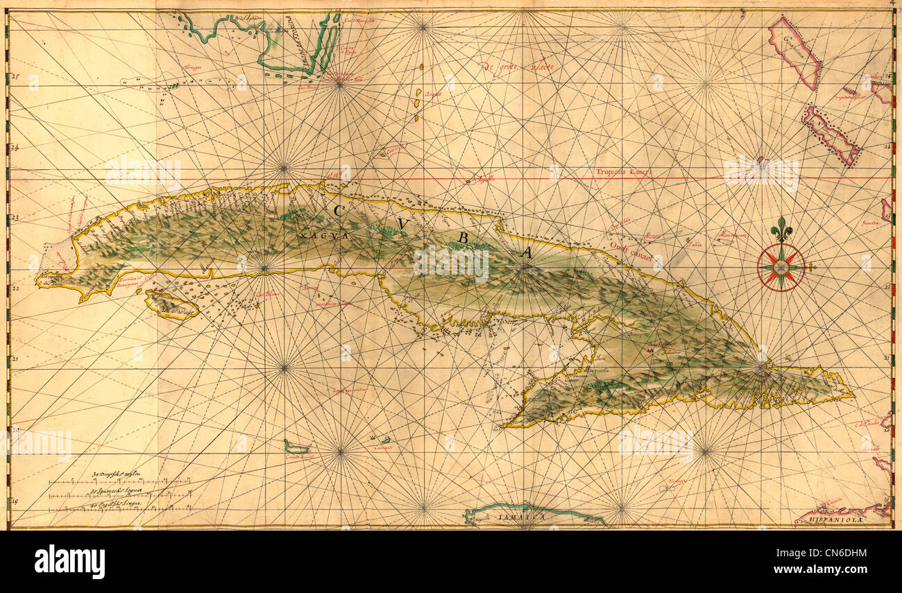 Cuba map hi-res stock photography and images - Alamy