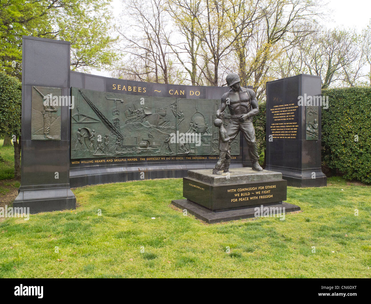 Seabees Memorial at Arlington National Cemetery in Washington DC Stock ...