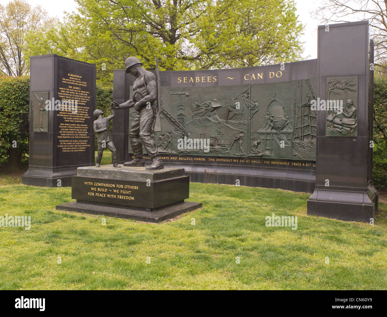 Seabees Memorial at Arlington National Cemetery in Washington DC Stock ...