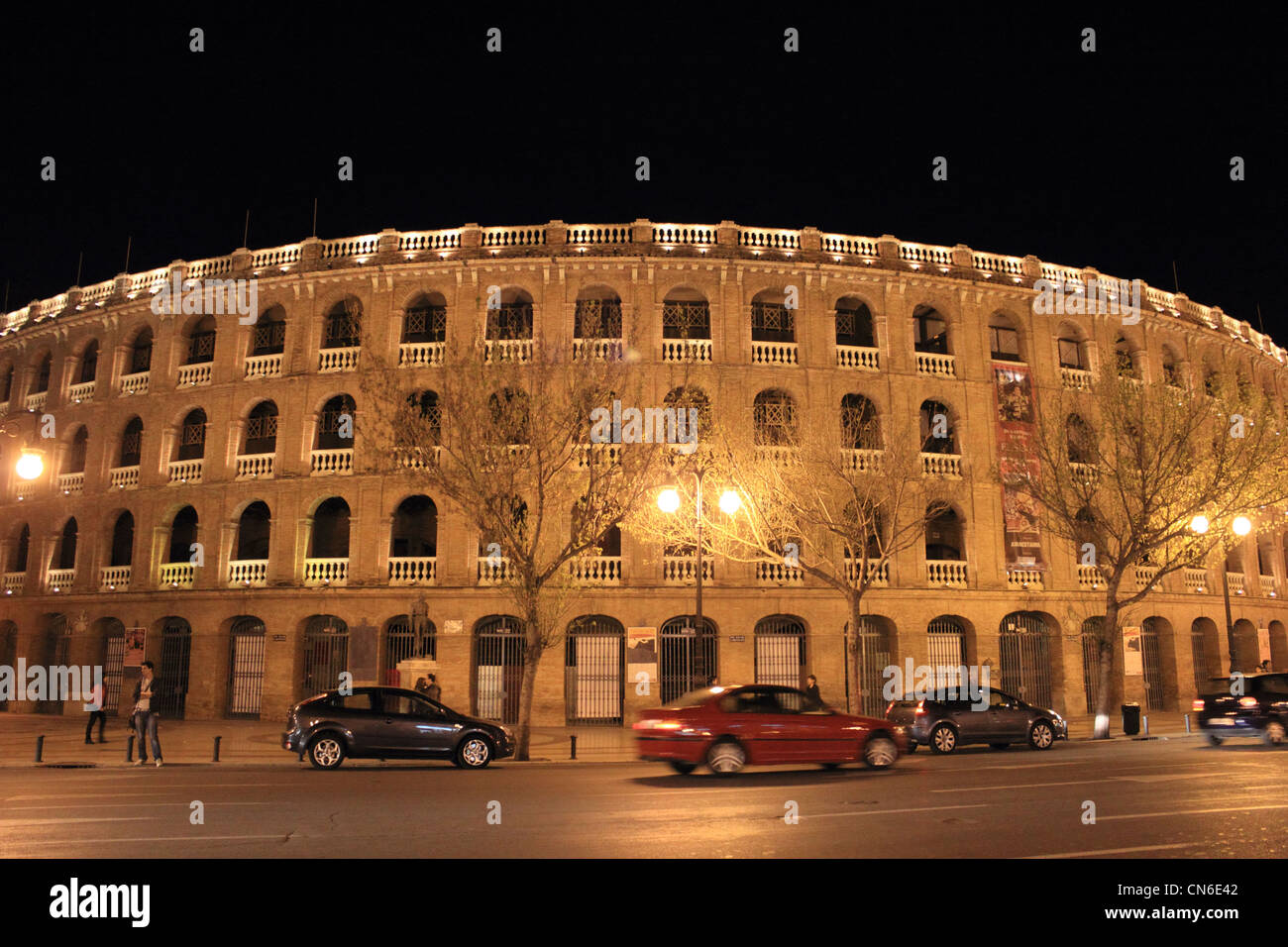 Night time at The Bullring Valencia Spain Stock Photo - Alamy