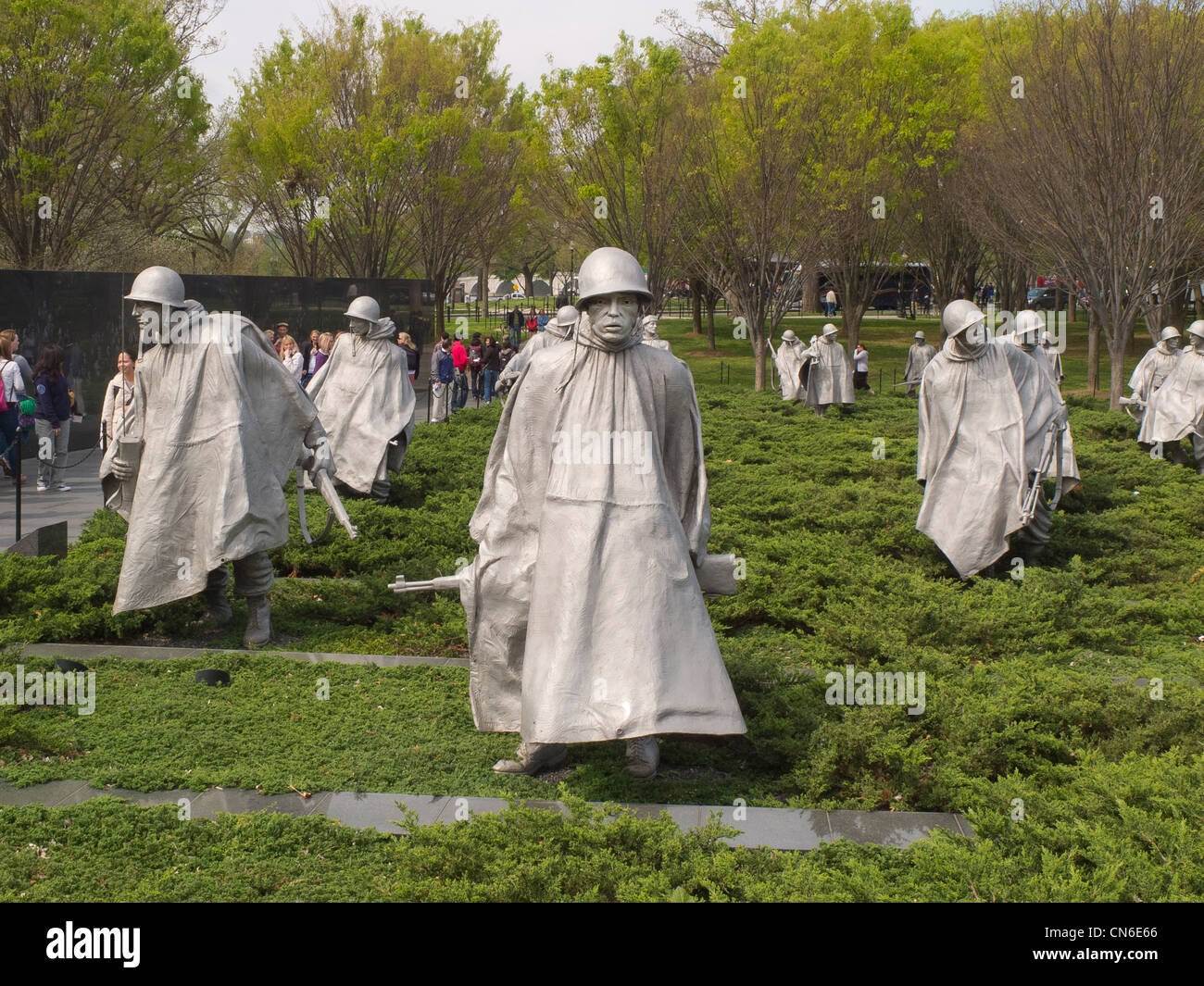 Korean War Veterans Memorial in Washington DC Stock Photo - Alamy