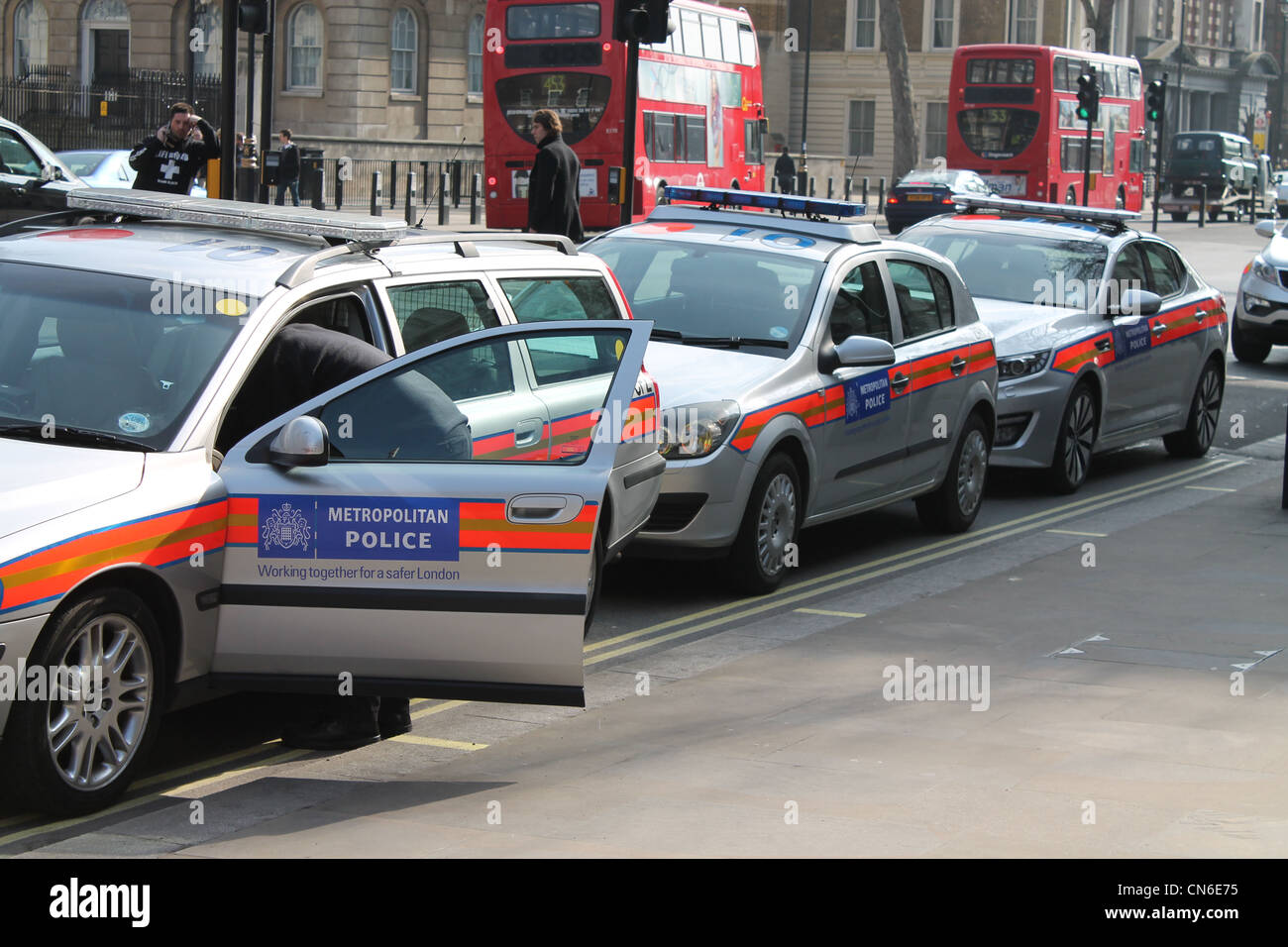 Police Cars in London Stock Photo - Alamy