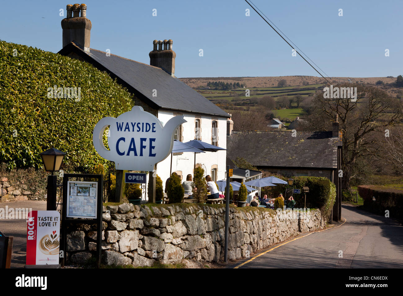 The Wayside cafe, Widecombe-in-the-moor, Dartmoor, England Stock Photo ...