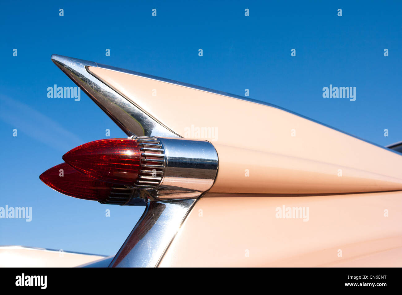 Classic car tail light Stock Photo - Alamy