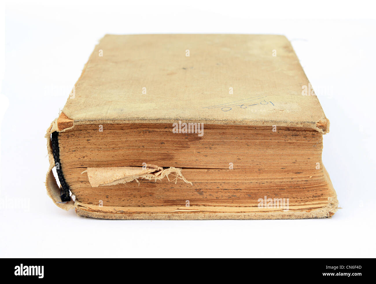 aging book on white background Stock Photo - Alamy