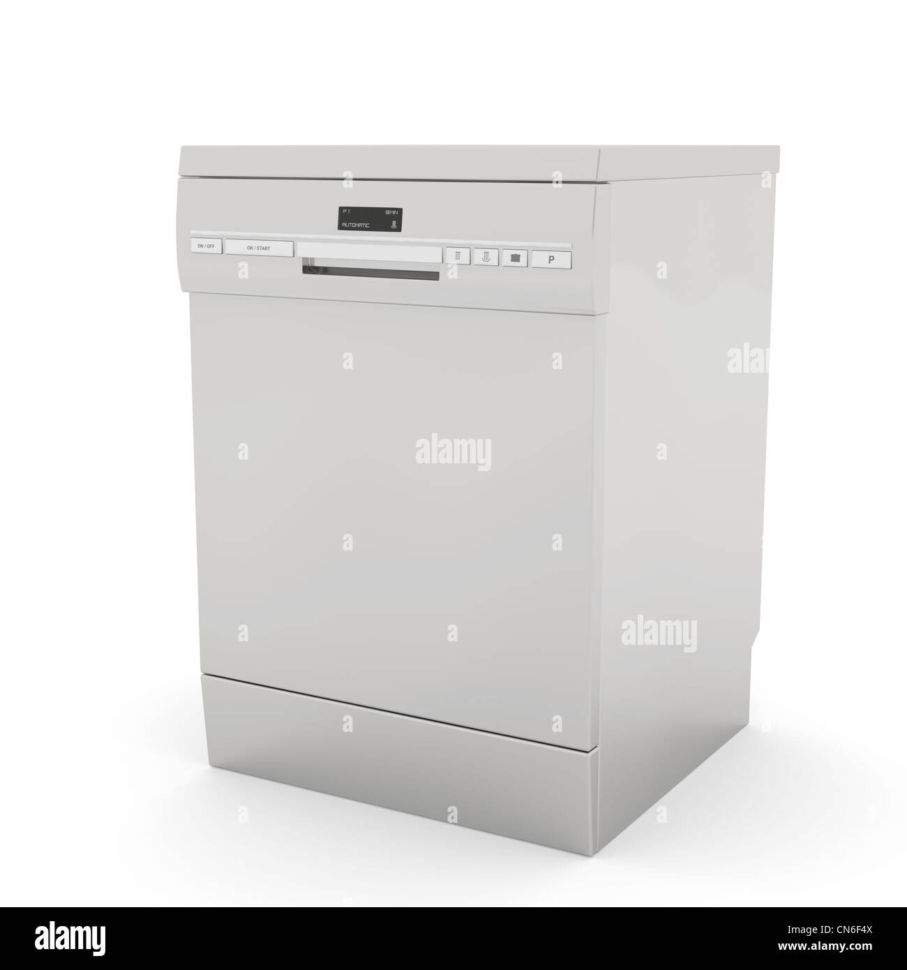 Freestanding dishwasher on white background Stock Photo - Alamy