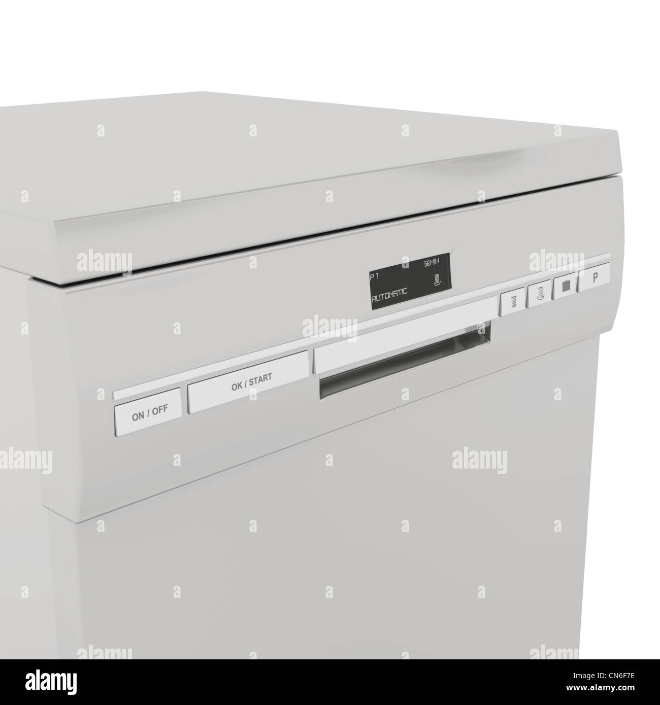 Details of front panel on dishwasher Stock Photo - Alamy