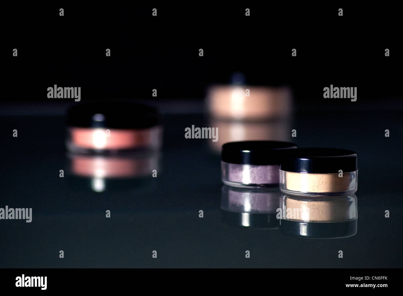 Mineral makeup pots Stock Photo - Alamy