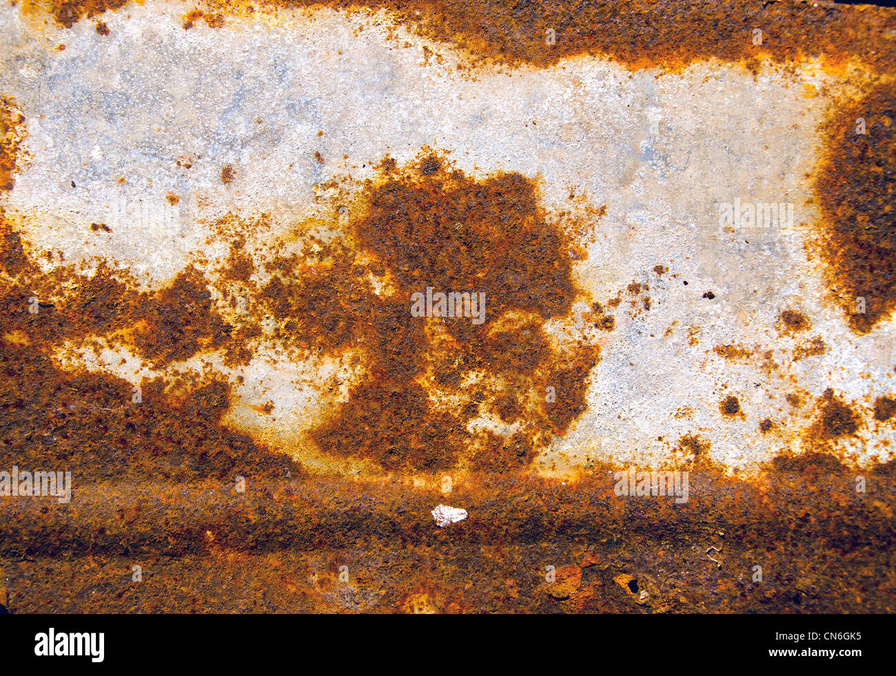 Background of ancient cracked rusty tin wall. Tin corroded wall ...