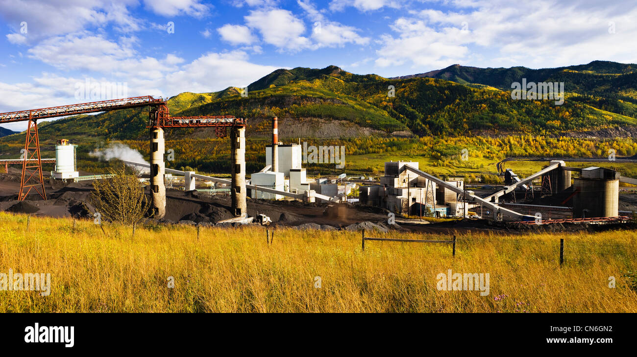 H.R. Milner Generating Station near Grande Cache, Alberta Stock Photo ...