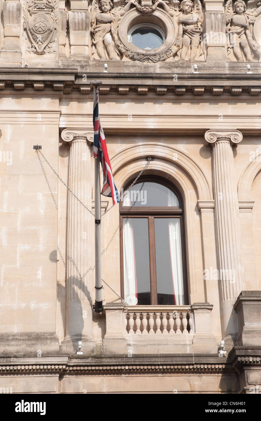 part front elevation Guildhall Eastgate Street Gloucester Stock Photo ...