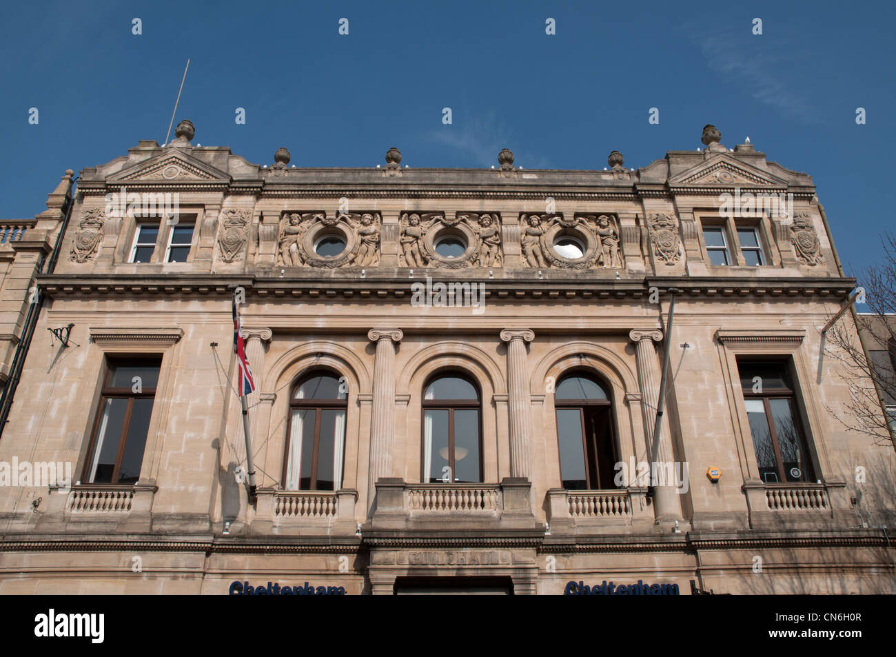 part front elevation Guildhall Eastgate Street Gloucester Stock Photo ...