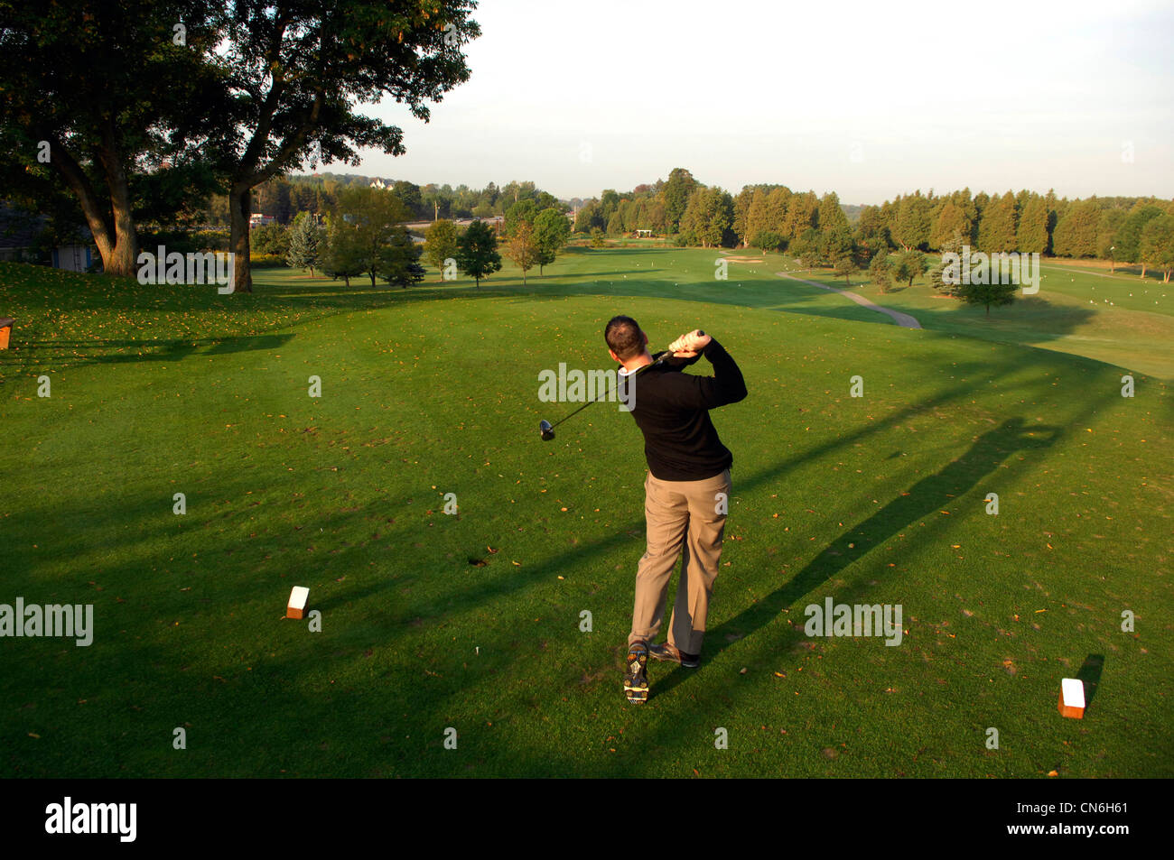 Golfer on a Golf Course, Newmarket, Ontario Stock Photo - Alamy