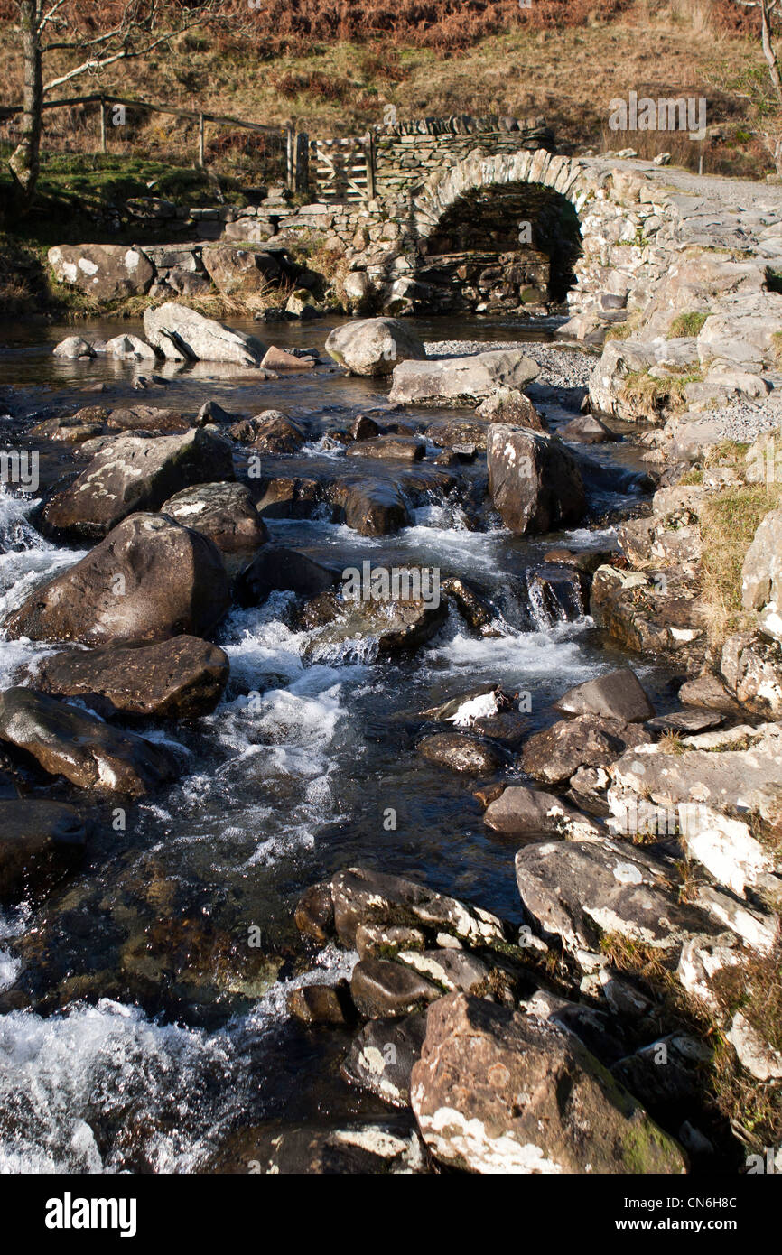 Scandale Beck and High Sweden Bridge, Ambleside, Cumbria, England, UK ...