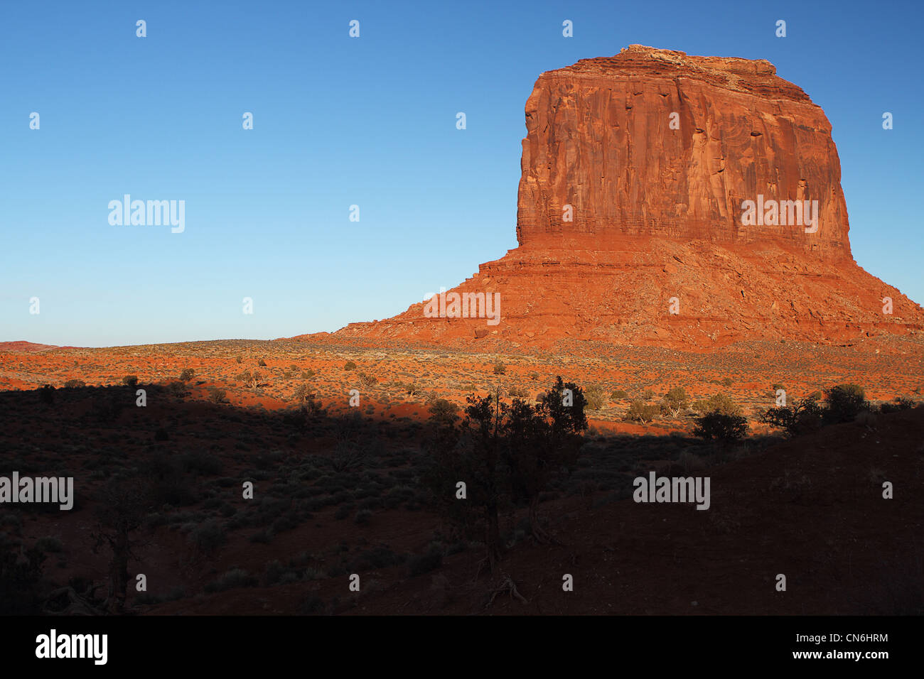 Beautiful Red Navajo Sandstone Buttes of Monument Valley Stock Photo ...