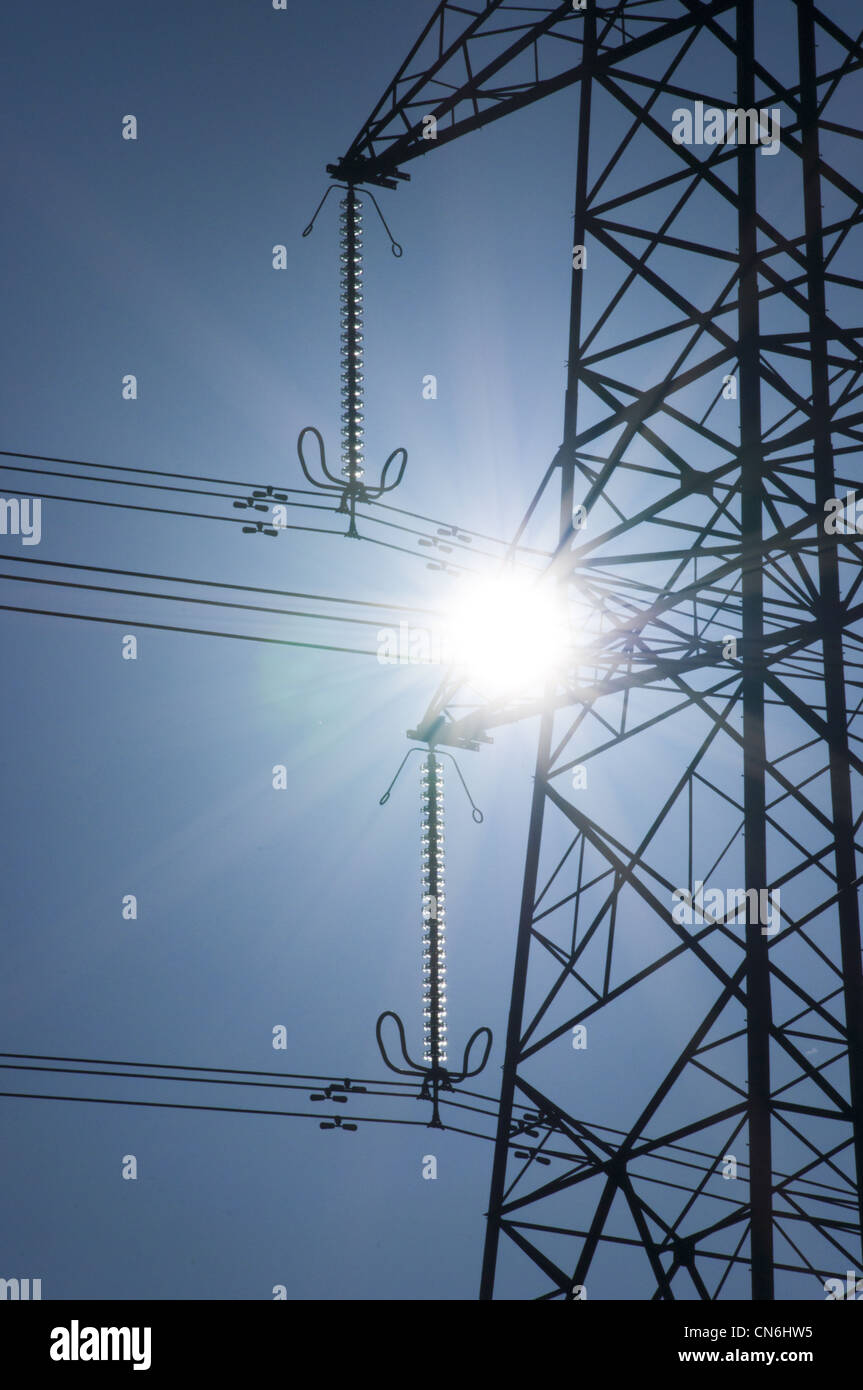 Electricity pylon insulators hi-res stock photography and images - Alamy