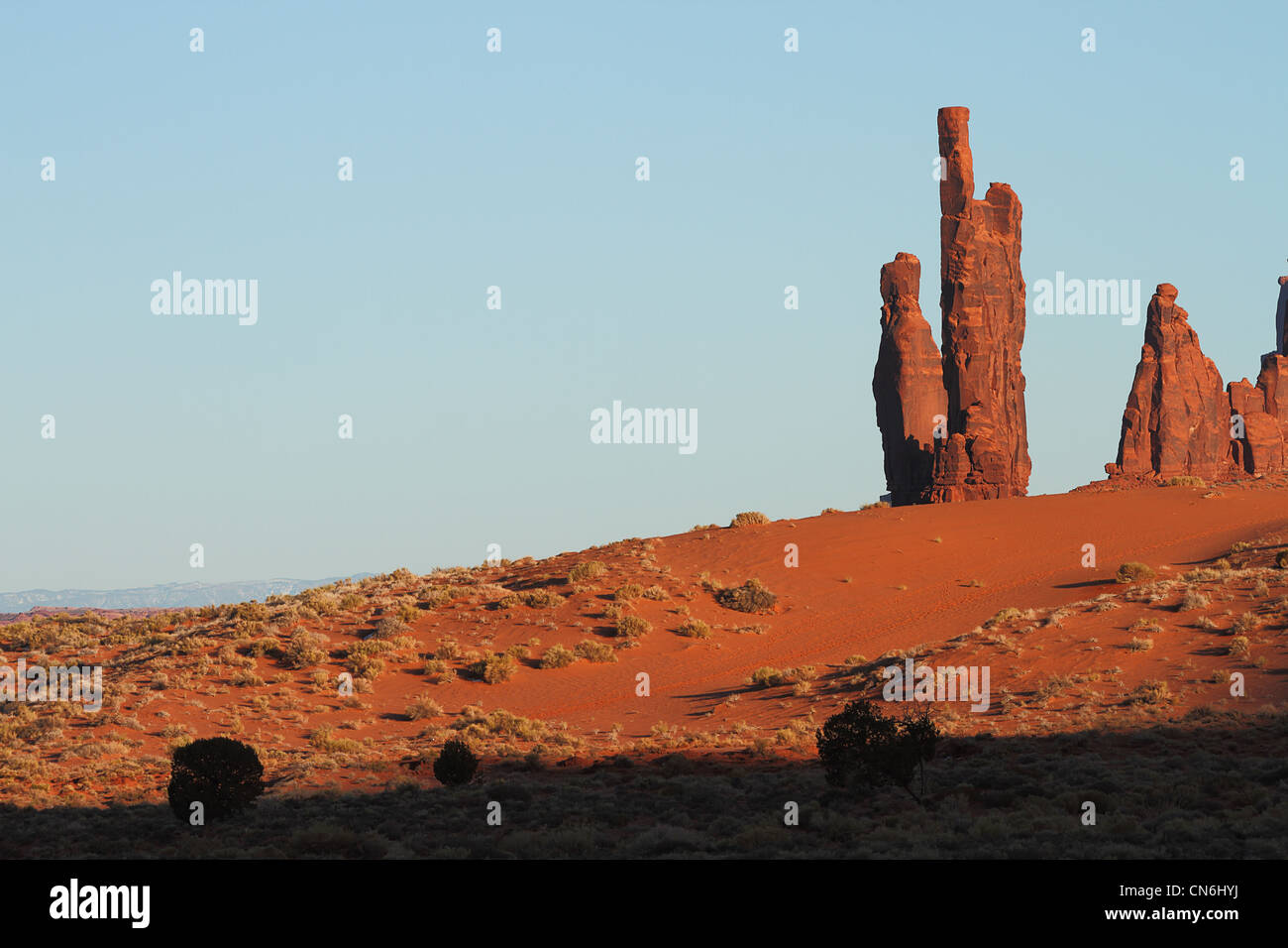 Beautiful Red Navajo Sandstone Buttes of Monument Valley Stock Photo ...