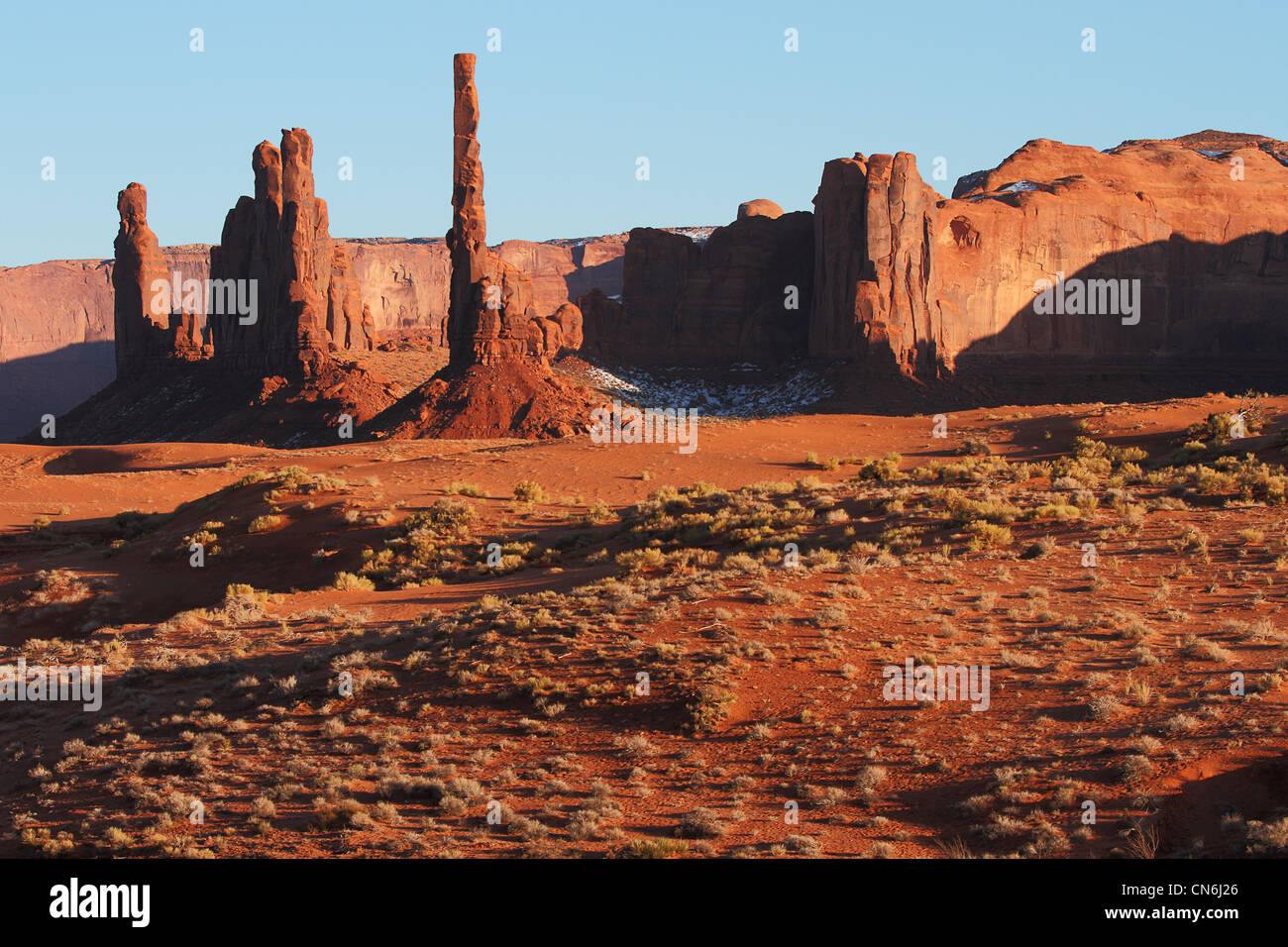 Beautiful Red Navajo Sandstone Buttes of Monument Valley Stock Photo ...