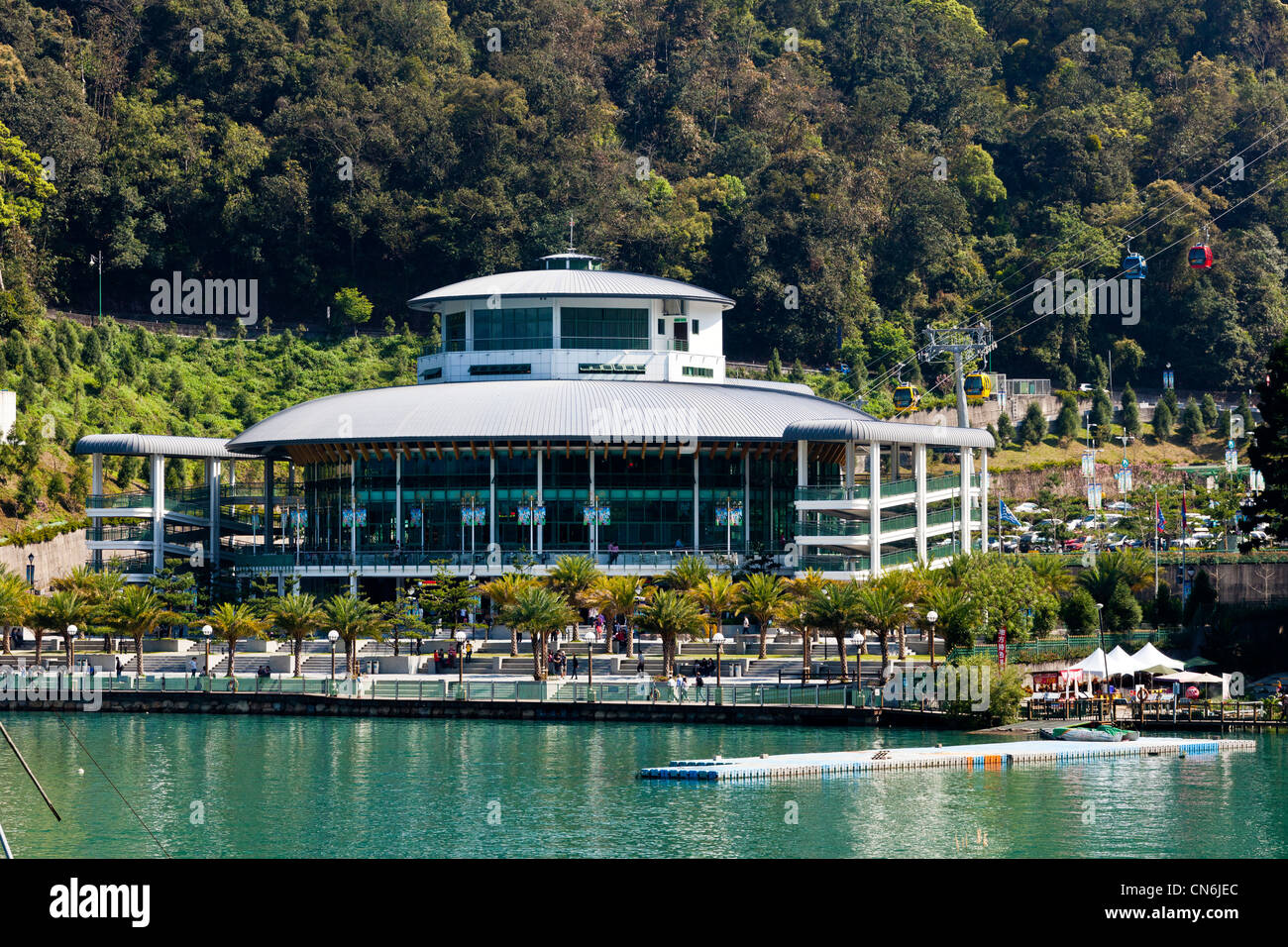 Sun Moon Lake Ropeway Station cable car terminal near Itashao, Sun Moon ...