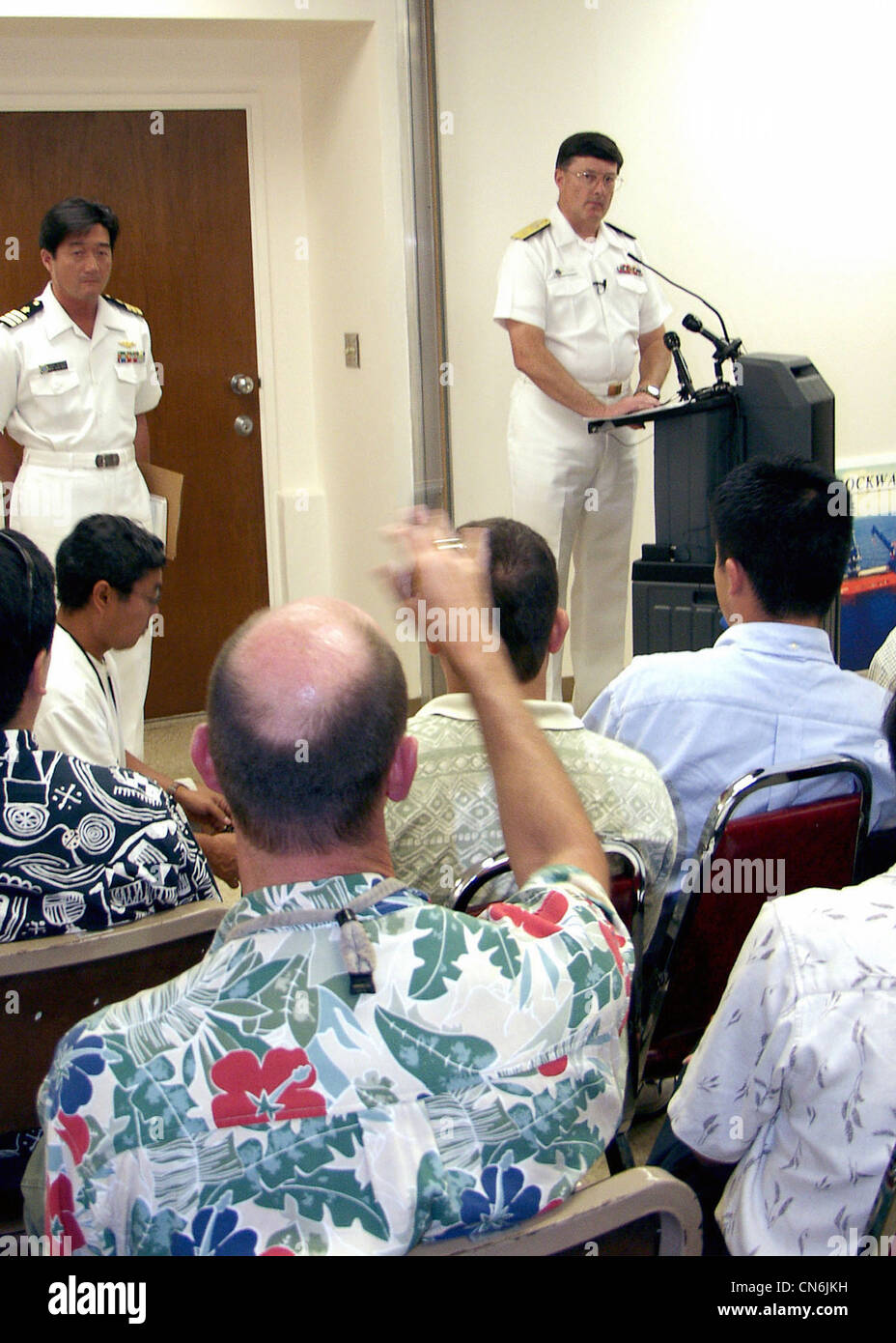 Us navy usn rear admiral radm william klemm at podium hi-res stock ... Us navy usn rear admiral radm william klemm at podium hi-res stock ...