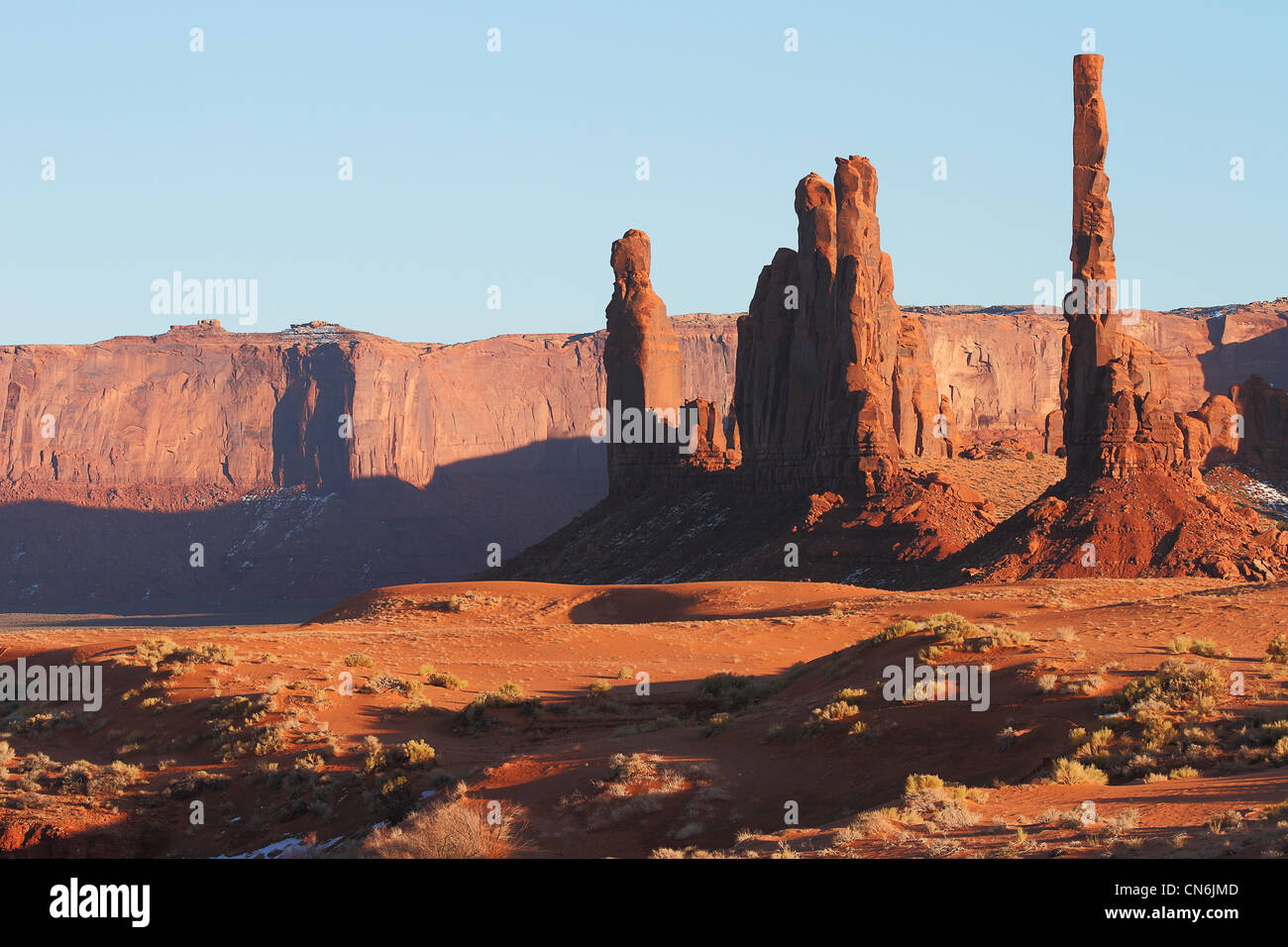 Beautiful Red Navajo Sandstone Buttes of Monument Valley Stock Photo ...