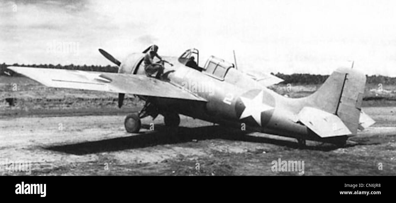 A u s grumman f4f 4 wildcat at henderson field on guadalcanal hi-res ...
