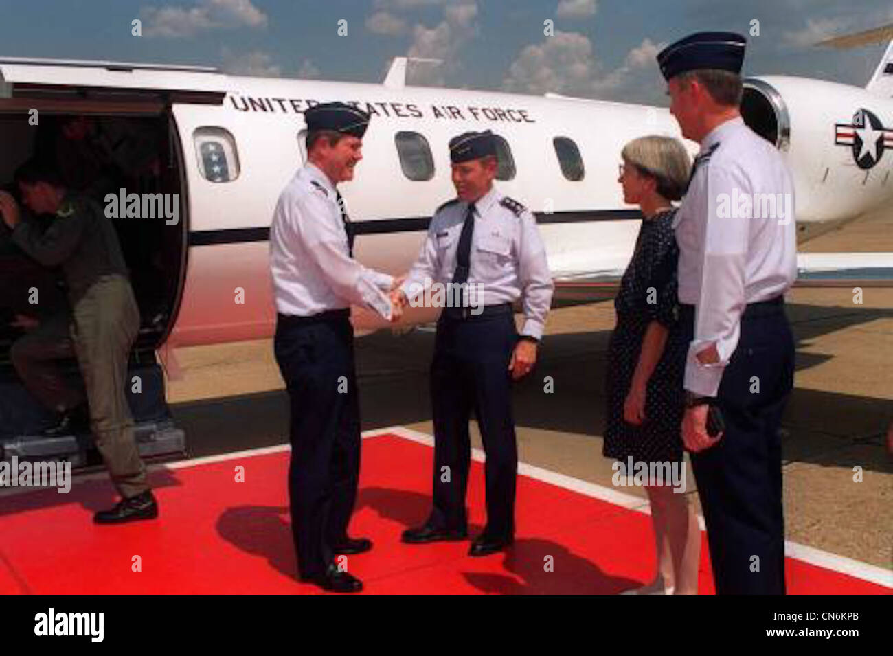 Lt. Gen. Steven B. Croker (center), Eighth Air Force Commander ...