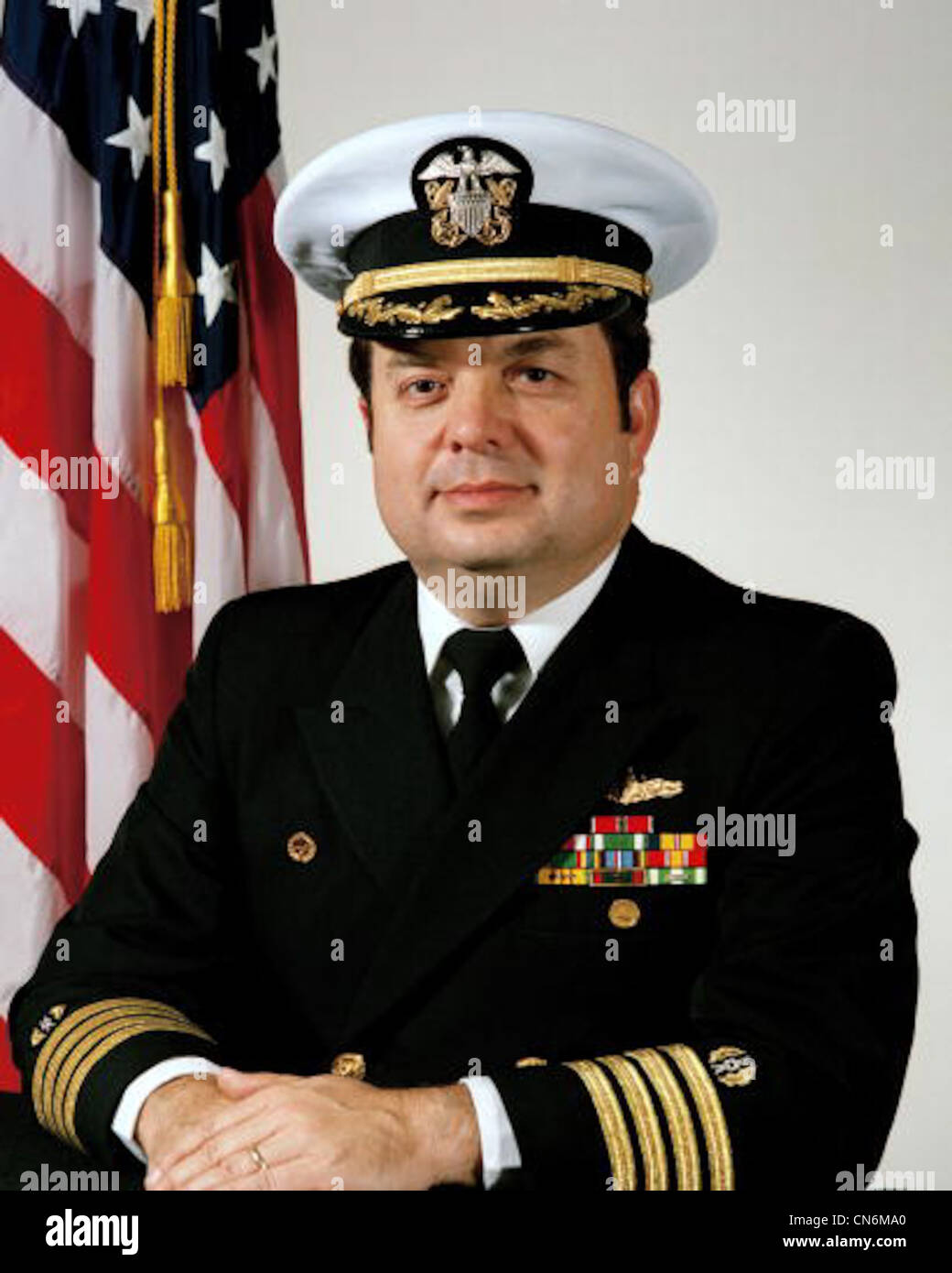 Portrait: US Navy (USN) Captain (CAPT) William T. Vest (covered Stock ...
