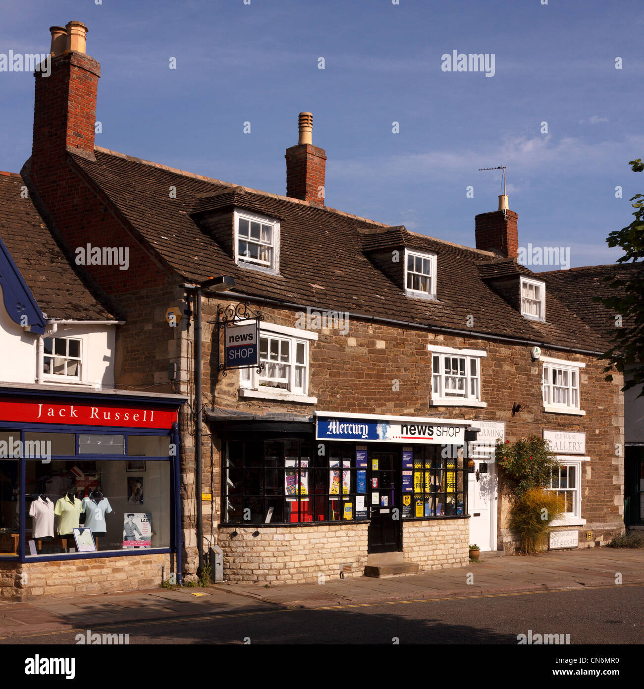 Traditional independent newsagent shop, Oakham, Rutland, England, UK ...