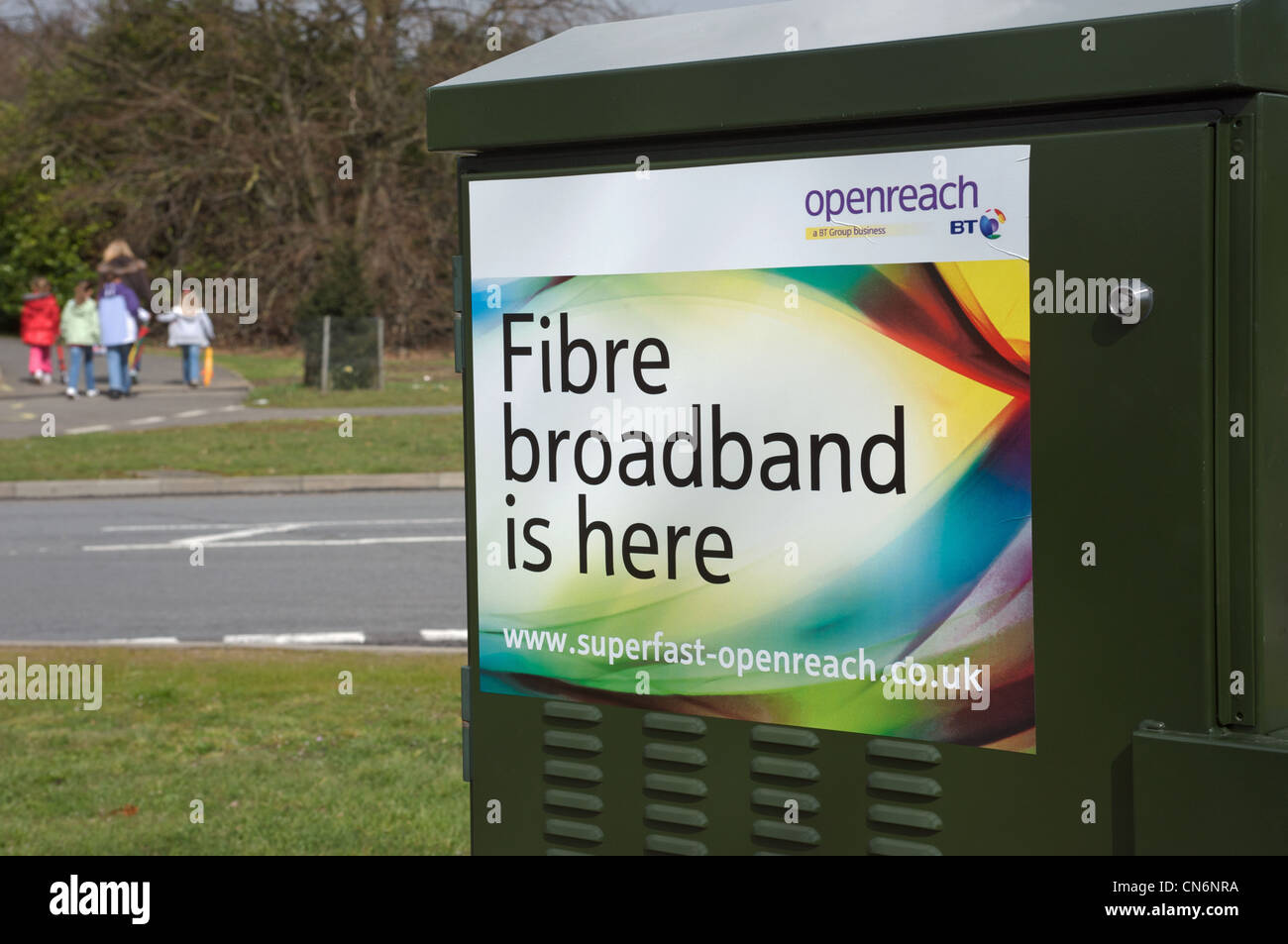 BT openreach fibre broadband Stock Photo - Alamy