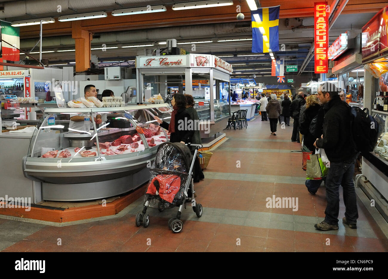 Sete Languedoc France indoor city market Stock Photo - Alamy