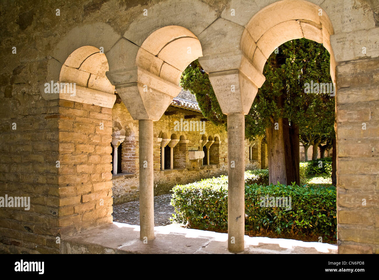 Europe Italy Abruzzo Fossacesia San Giovanni in Venere Abbey Cloister ...