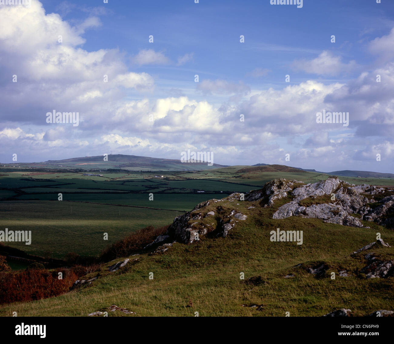 Mynydd Rhiw from Carrog LLeyn Peninsula Gwynedd Wales Stock Photo - Alamy