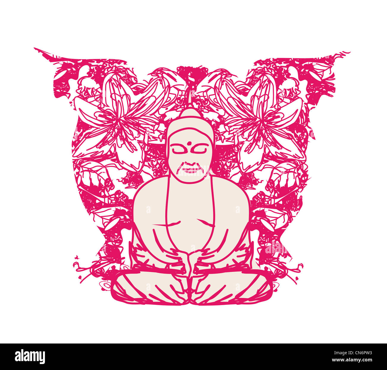 Chinese Traditional Artistic Buddhism Pattern Stock Photo - Alamy