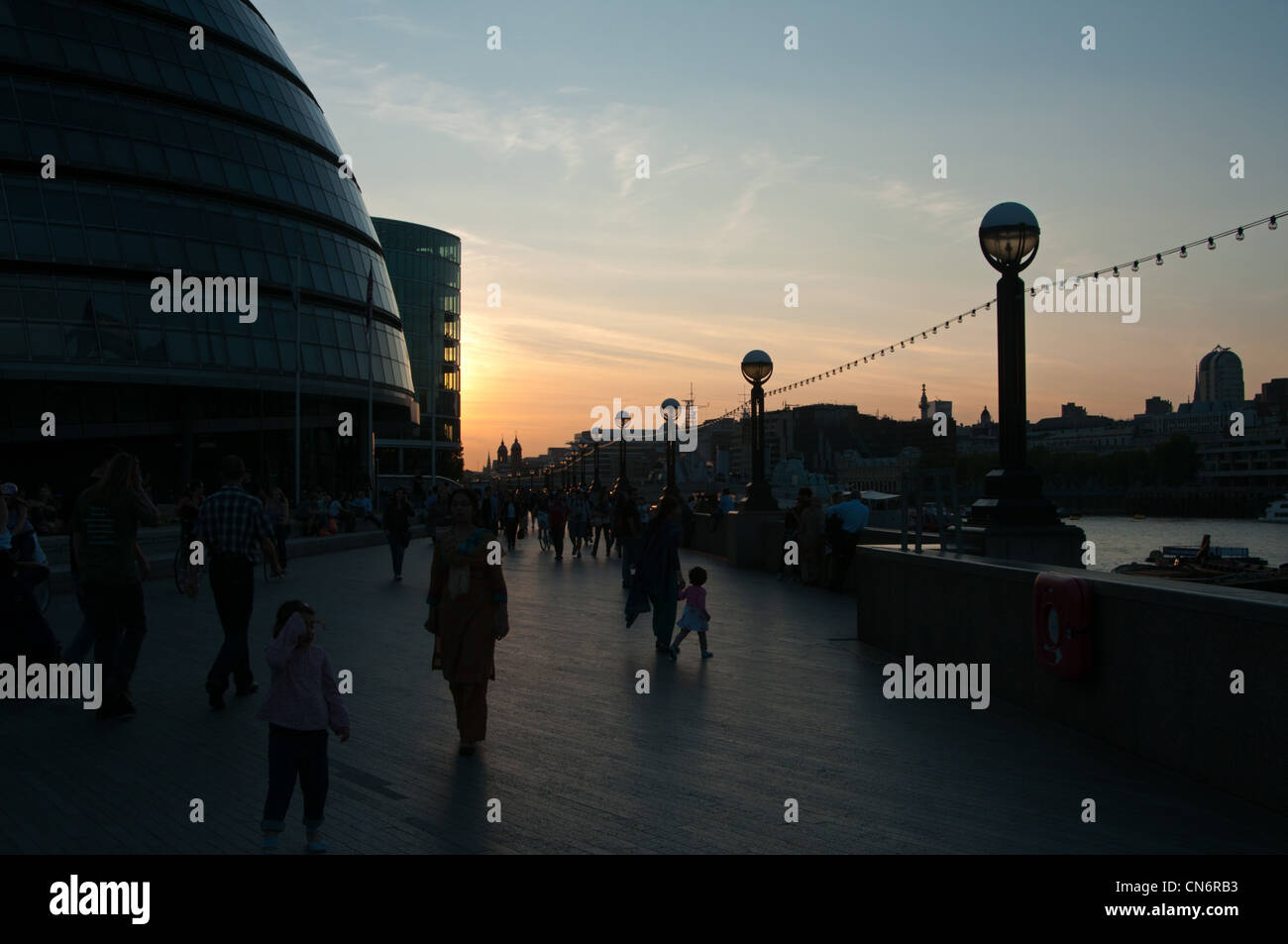 London City Hall sunset Stock Photo - Alamy