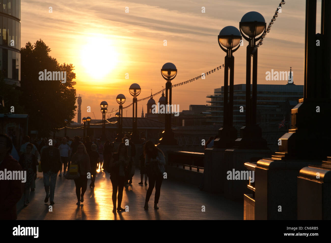 Southbank sunset London Stock Photo - Alamy