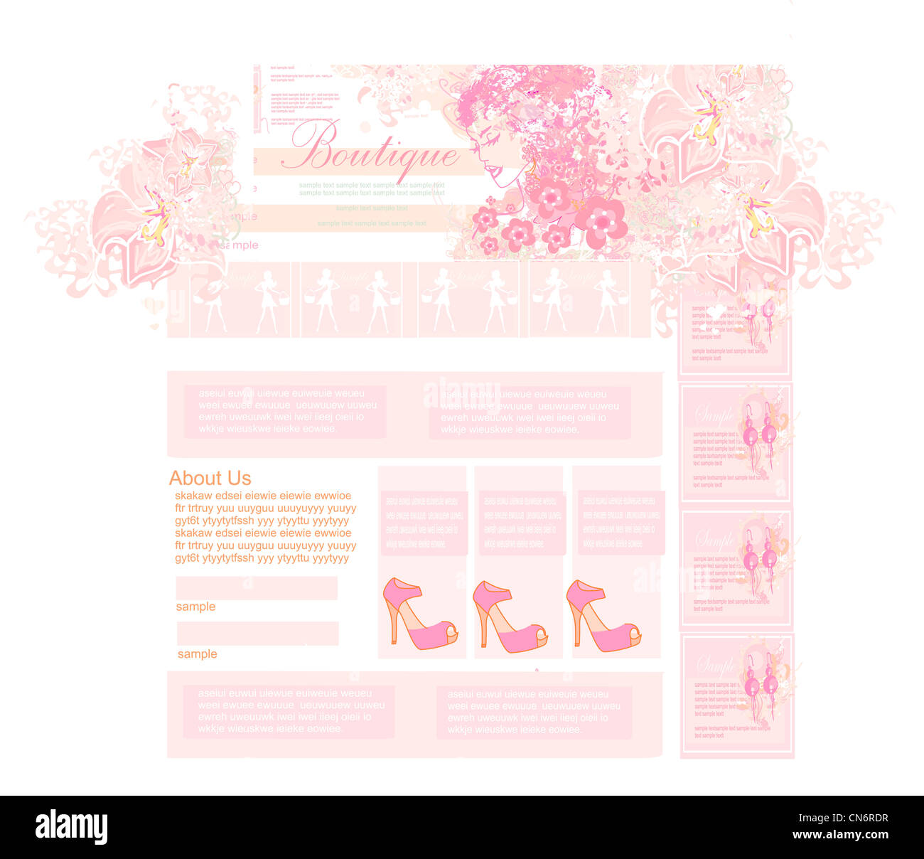 Fashion shopping Website template Stock Photo - Alamy