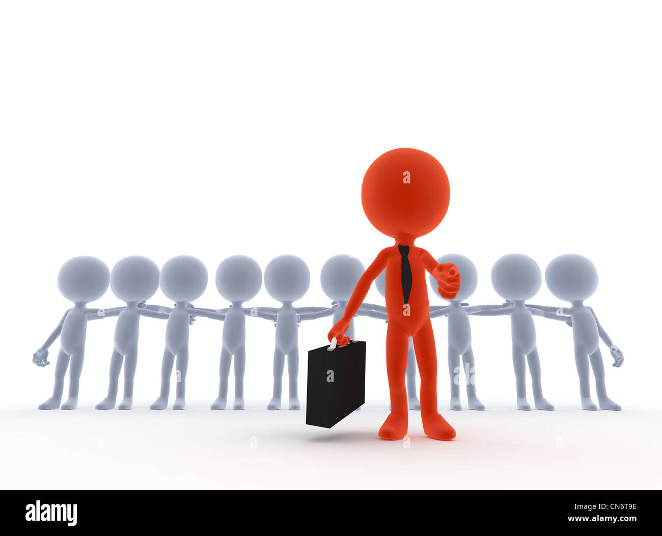 Business team leader, boss concept. 3d people Stock Photo - Alamy