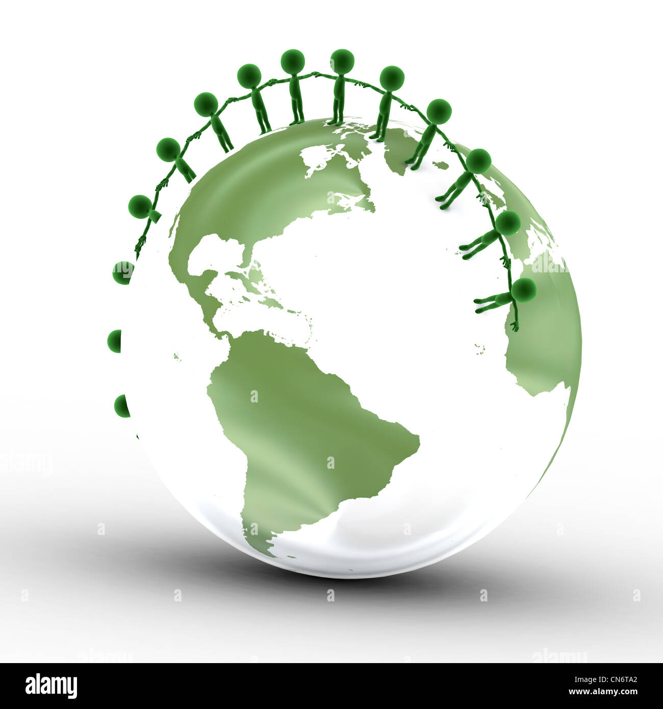 Earth globe and conceptual people together. Environment, ecology Stock ...