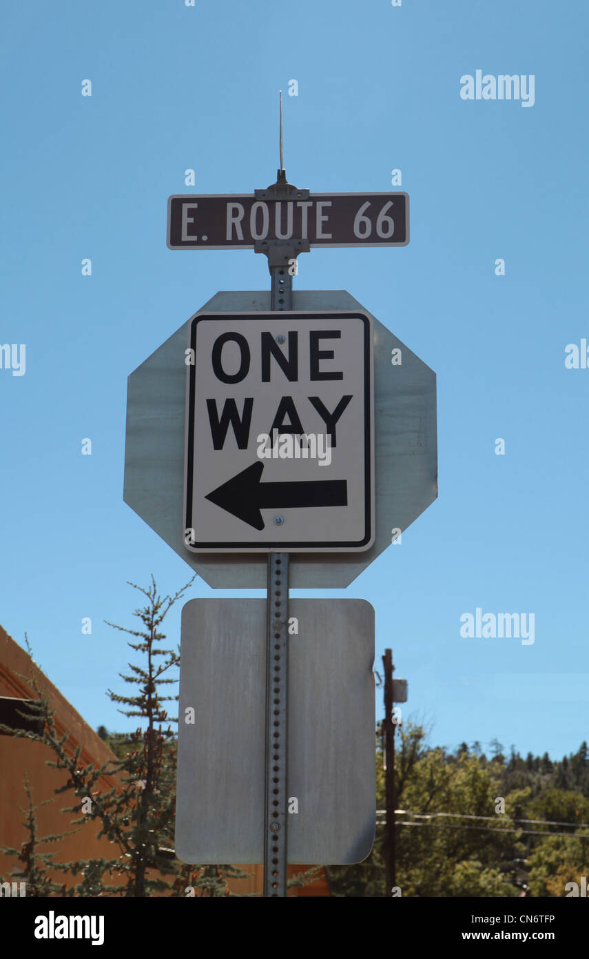 Route 66 signpost and Route 66 signpost Stock Photo - Alamy