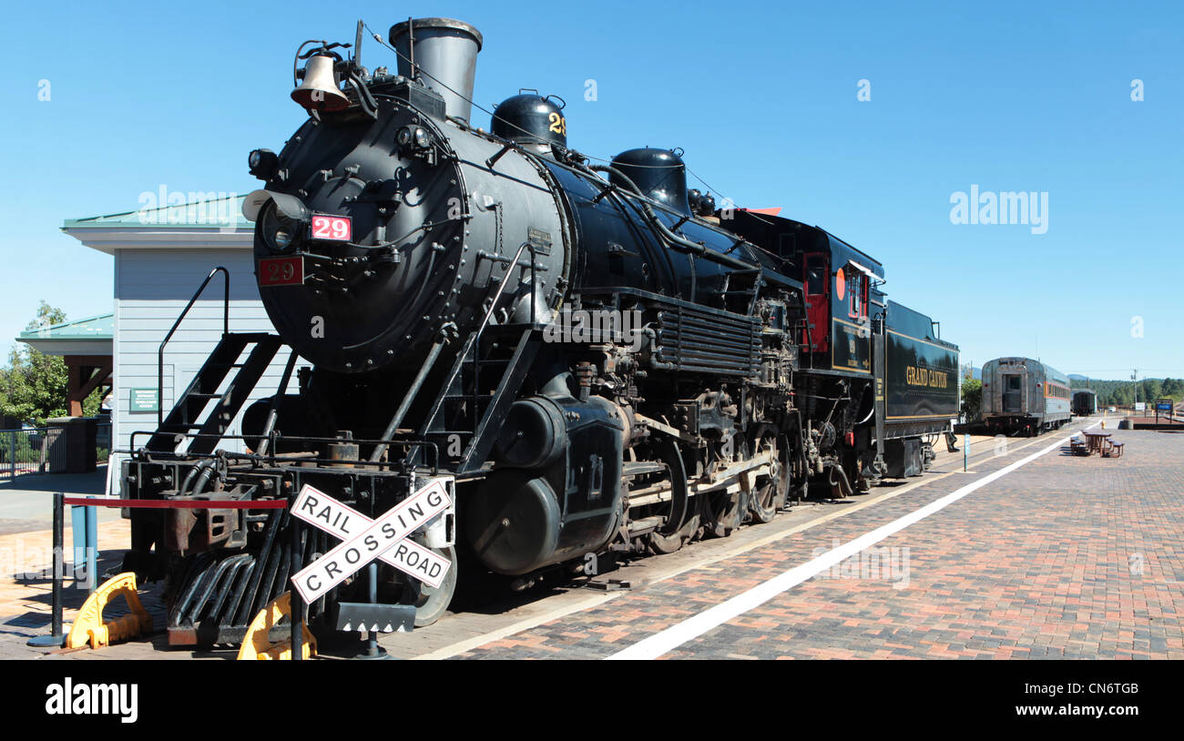 Steam locomotive of the Grand Canyon Railroad on display at Williams ...