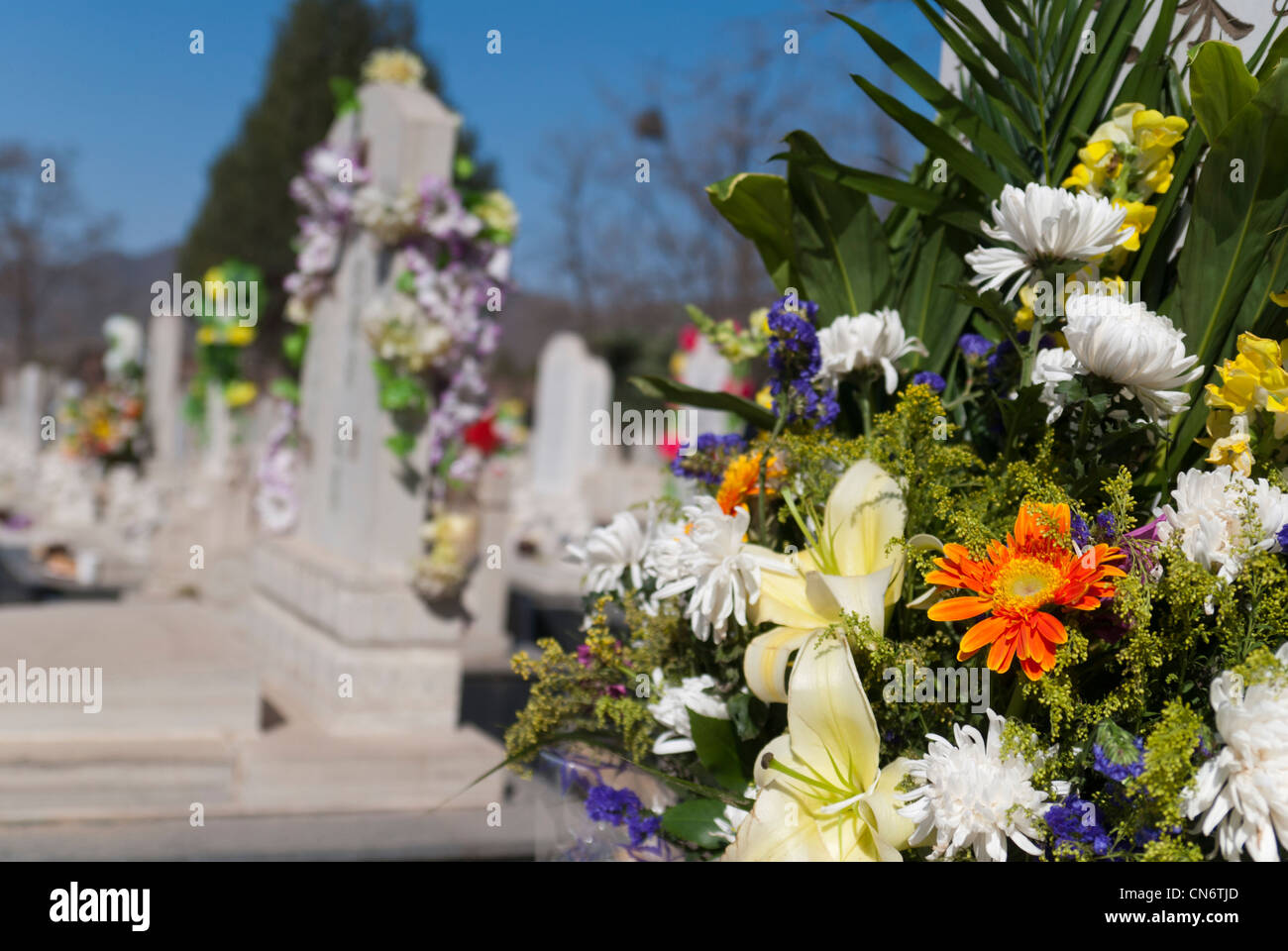 Chinese Ching Ming grave-sweeping Stock Photo - Alamy