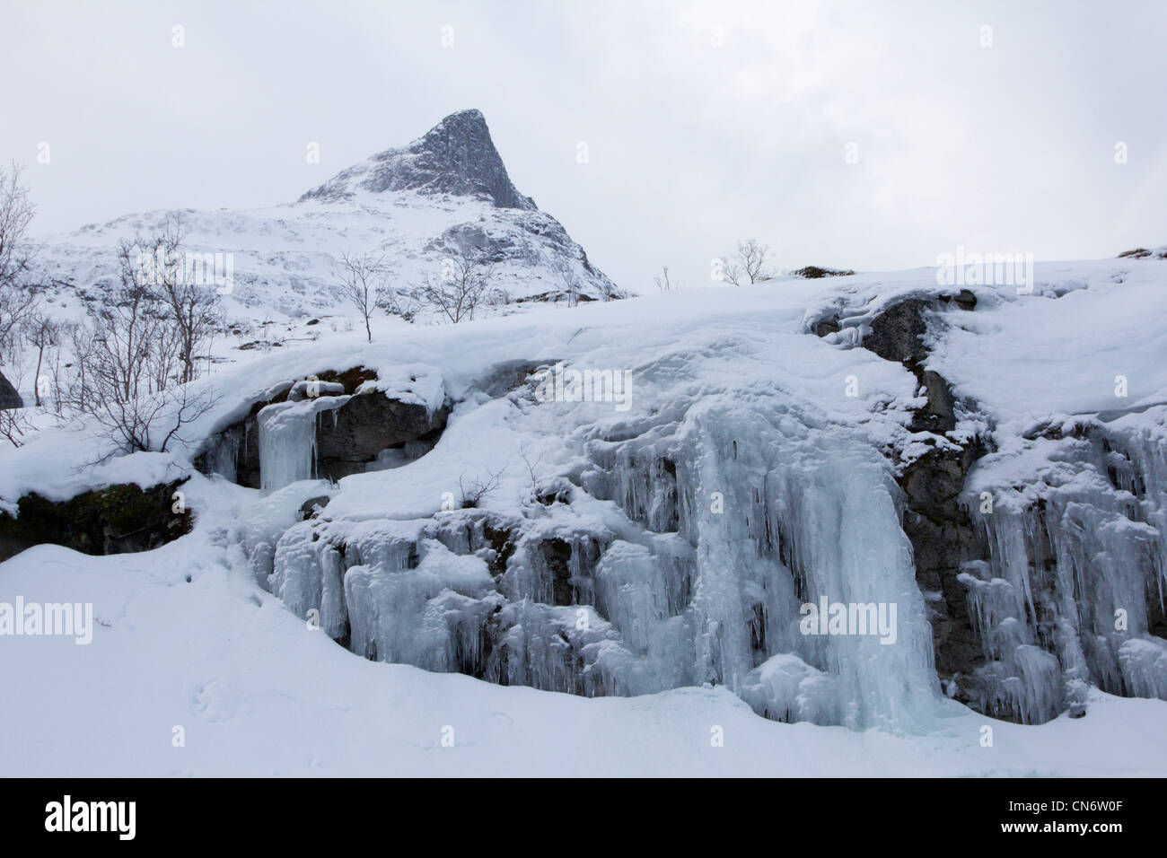 tromso mountain scenery norway Stock Photo - Alamy