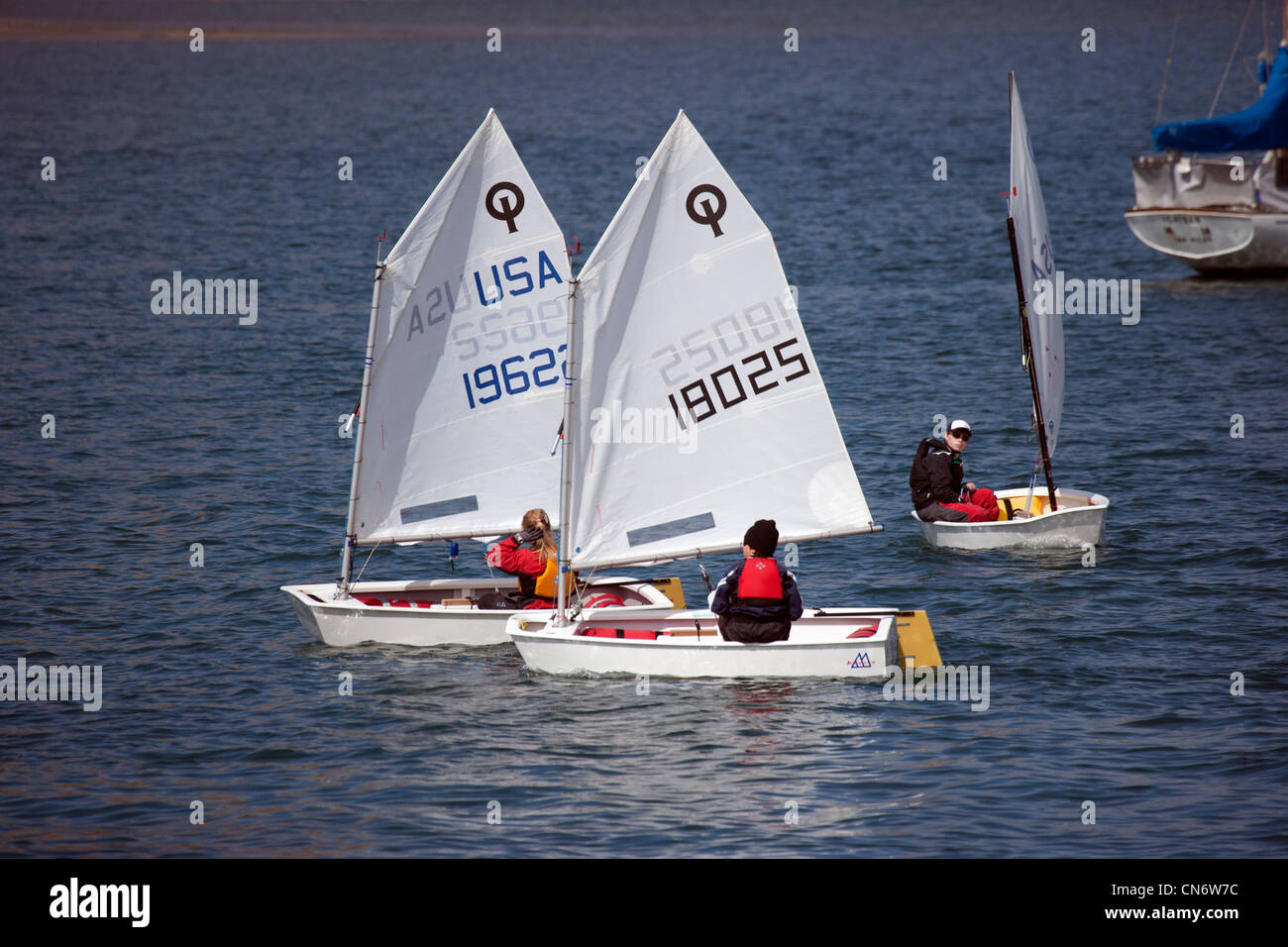 Optimist boats hi-res stock photography and images - Alamy