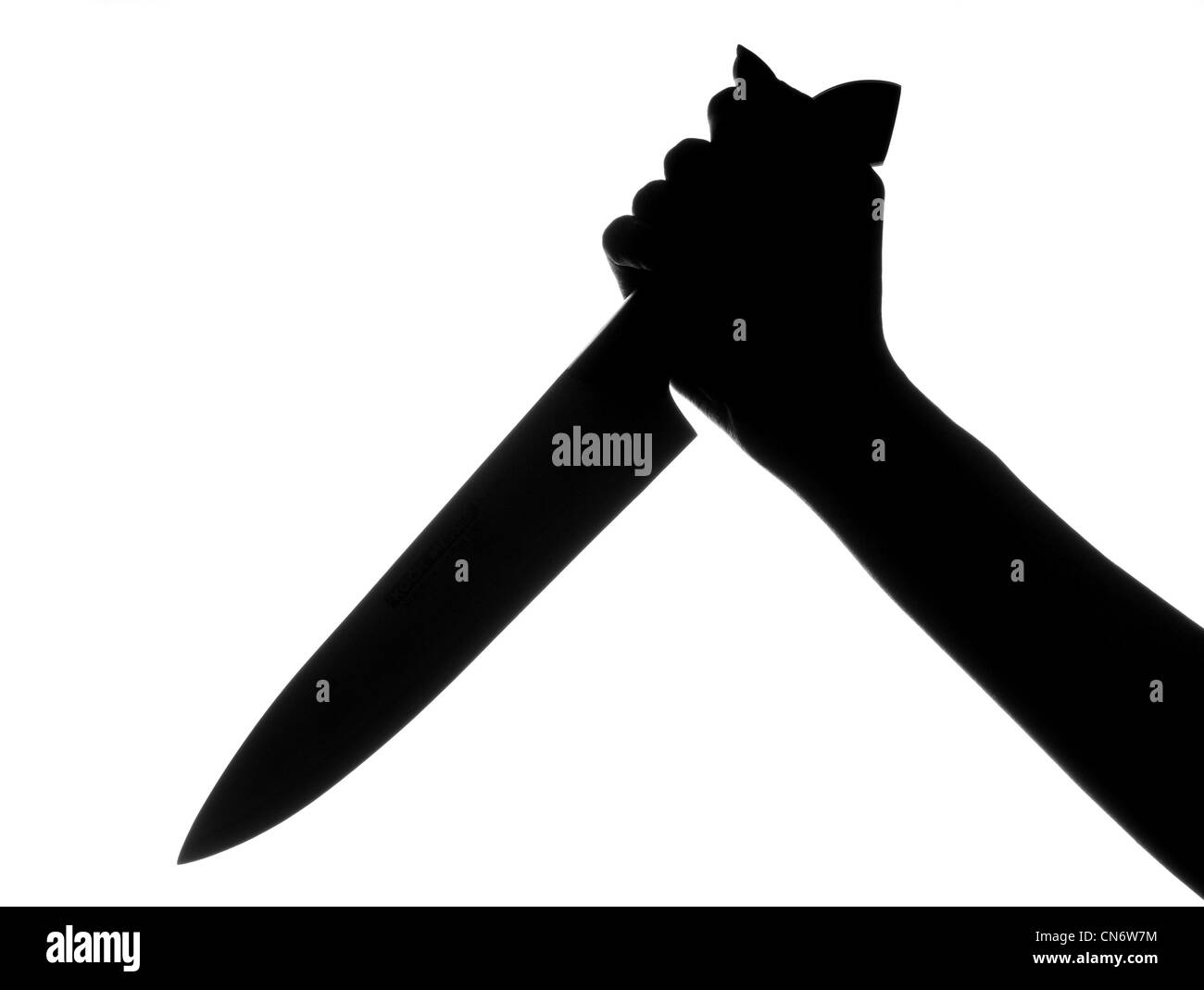 Hand With Knife Silhouette Stock Photos & Hand With Knife Silhouette ...