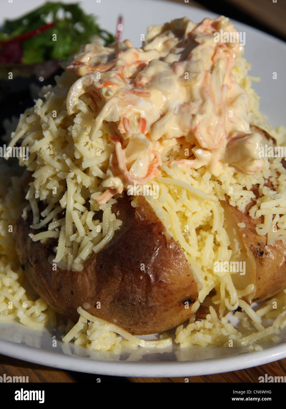 Jacket potato coleslaw cheese hi-res stock photography and images - Alamy