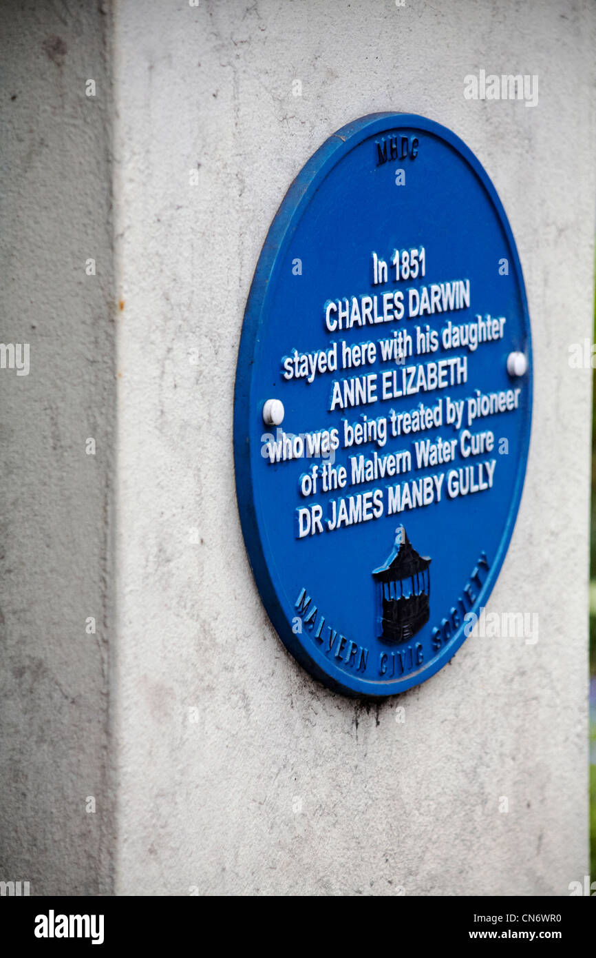 plaque about Charles Darwin and his daughter Anne Elizabeth and pioneer ...