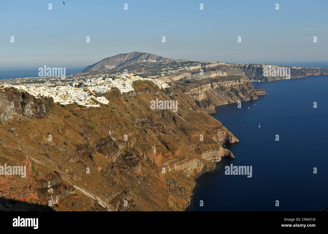 Santorini Cyclades Islands Greece The village of Fira Stock Photo - Alamy