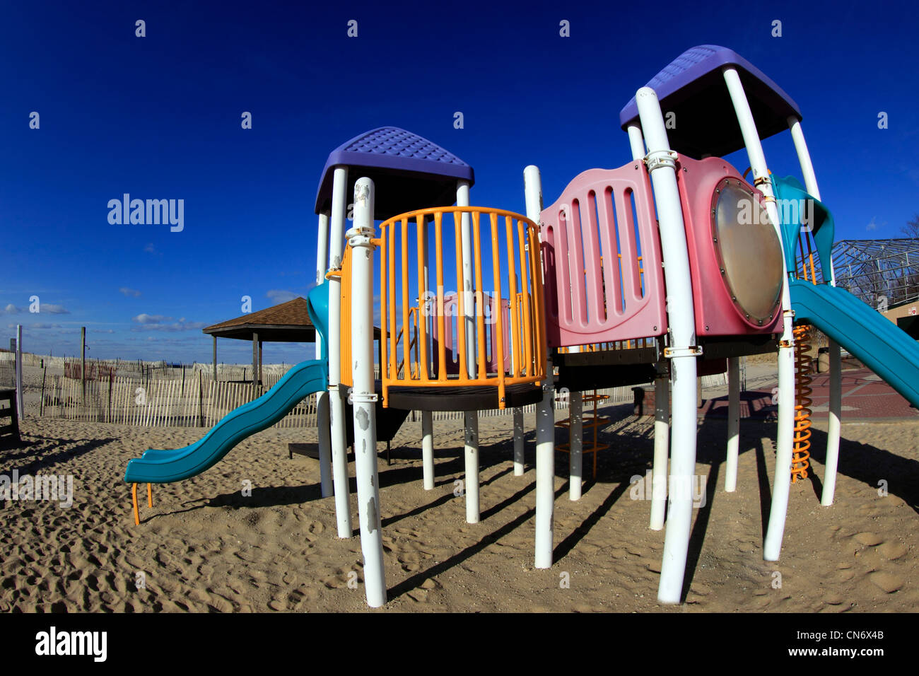 Playground on a beach on Long Island Sound Smithtown Long Island New ...