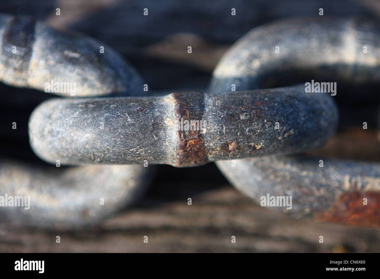 links in an old, heavy, metal chain Stock Photo - Alamy